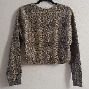 Zara | Tops | Zara Snake Print Sweatshirt | Poshmark